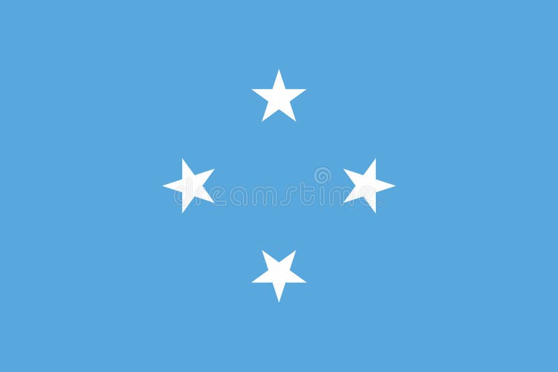 Flag of Federated States of Micronesia Stock Vector - Illustration of ...