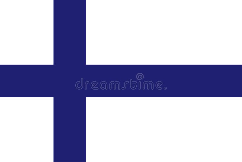 Flag of Finland. Accurate Dimensions and Official Colors Vector Stock ...