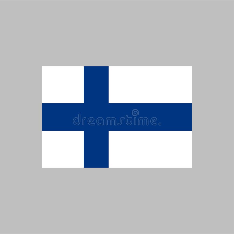 Flag of Finland Color Line Element. Vector Element for Web Page Stock ...