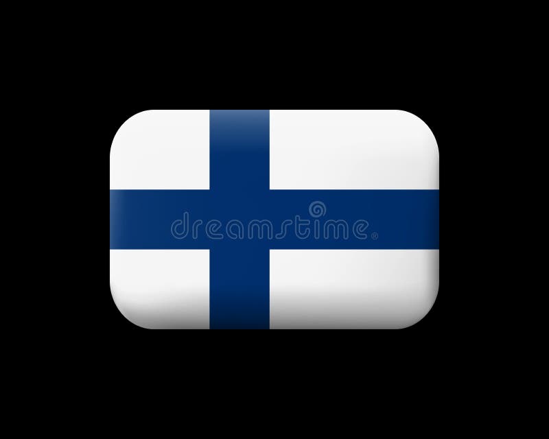 Finland Button Flag Round Shape Stock Illustration - Illustration of ...