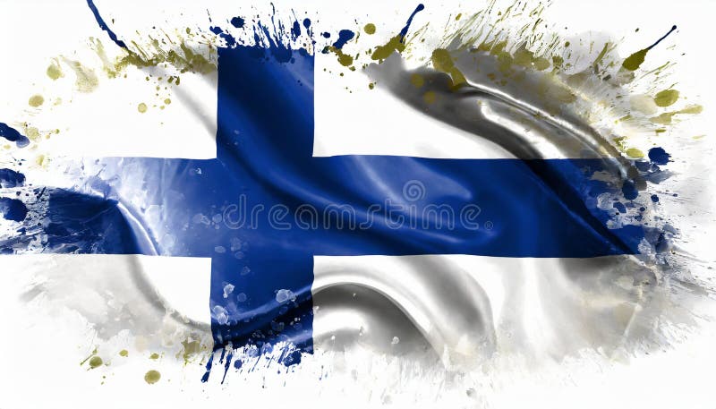 Flag of Finland stock image. Image of wave, flying, finnish - 300587905