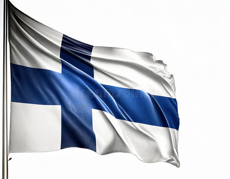Flag of Finland stock illustration. Illustration of europe - 300588350