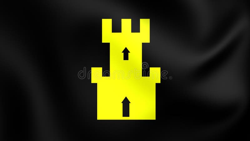 Flag of Finnmark, Norway. stock illustration. Illustration of ensign ...