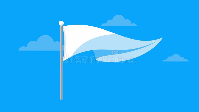 The Flag Flaps Vigorously Against a Bright Blue Sky Symbolizing the ...