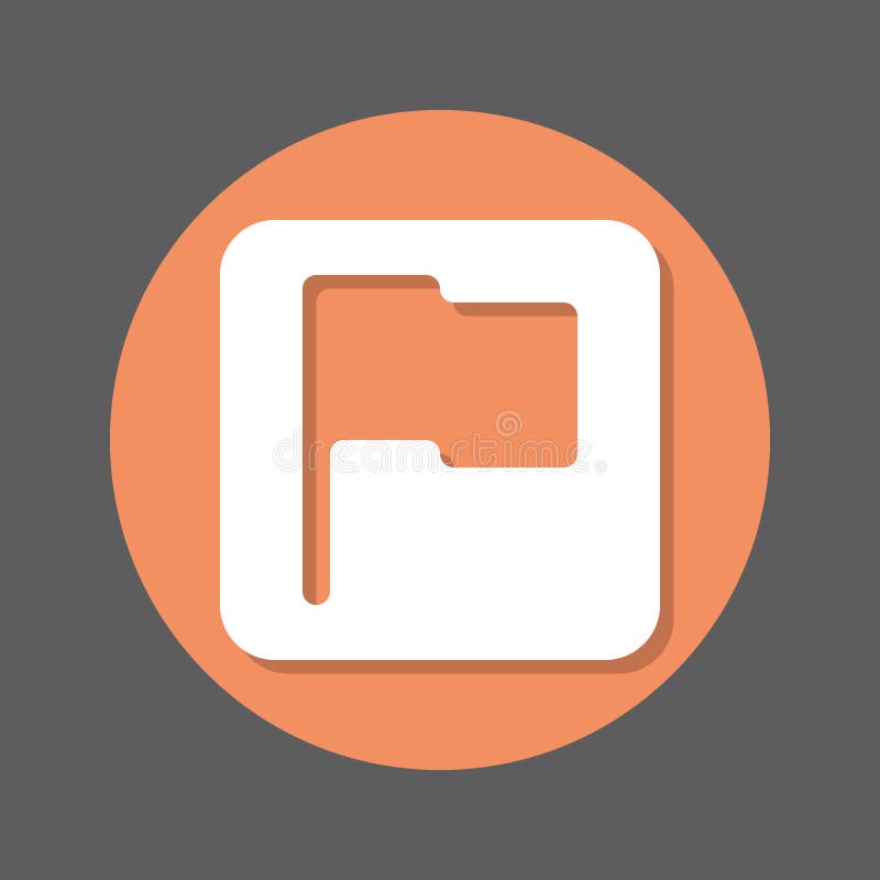 Flag Flat Icon. Round Colorful Button, Circular Vector Sign with Shadow ...