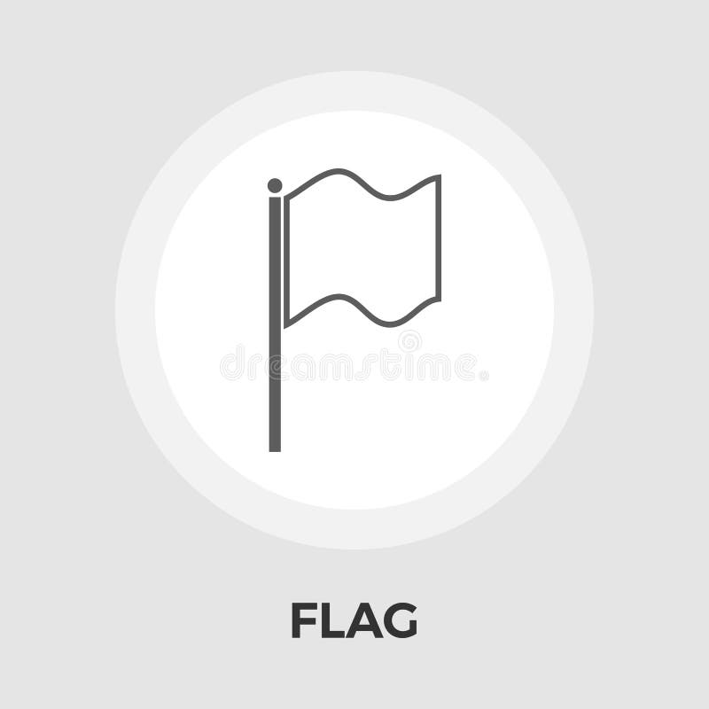 Flag flat single icon. stock vector. Illustration of symbol - 94286100