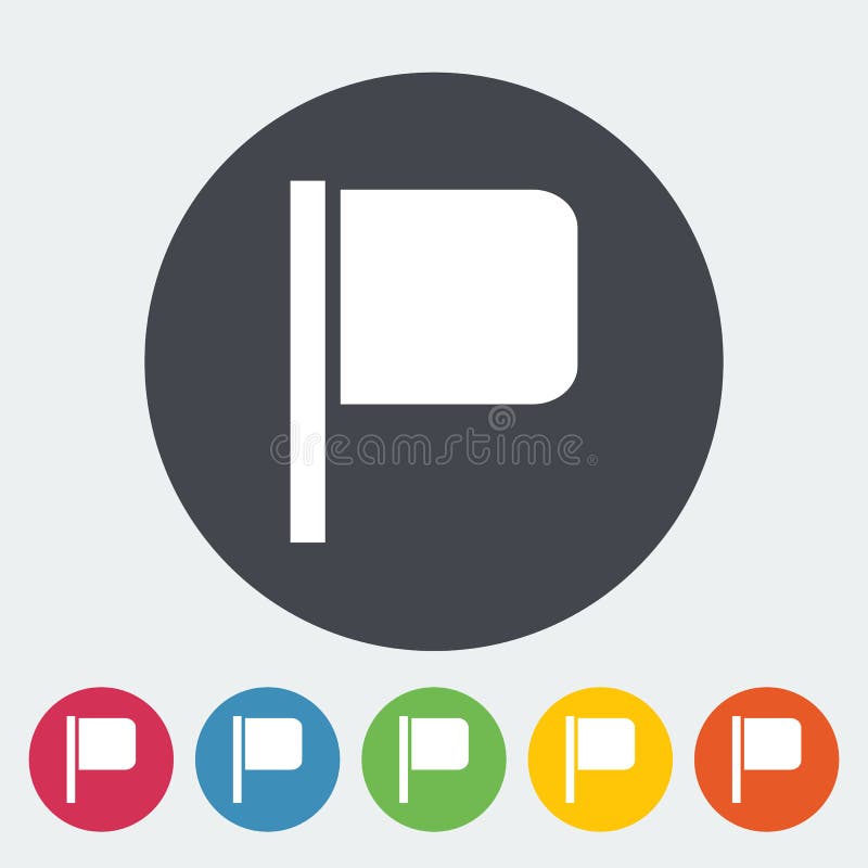 Flag flat single icon. stock vector. Illustration of flat - 89756295