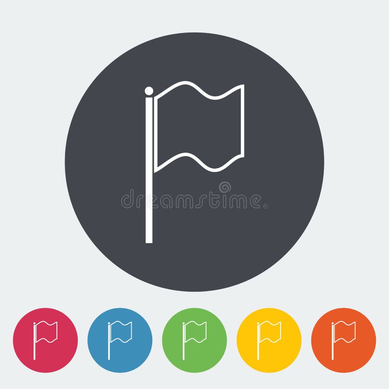 Flag flat single icon. stock vector. Illustration of flat - 96778761