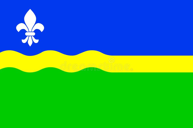 Flag of Flevoland stock illustration. Illustration of west - 311280138
