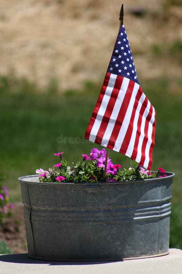Flag in Flower Pot stock image. Image of leaf, bright - 29406827
