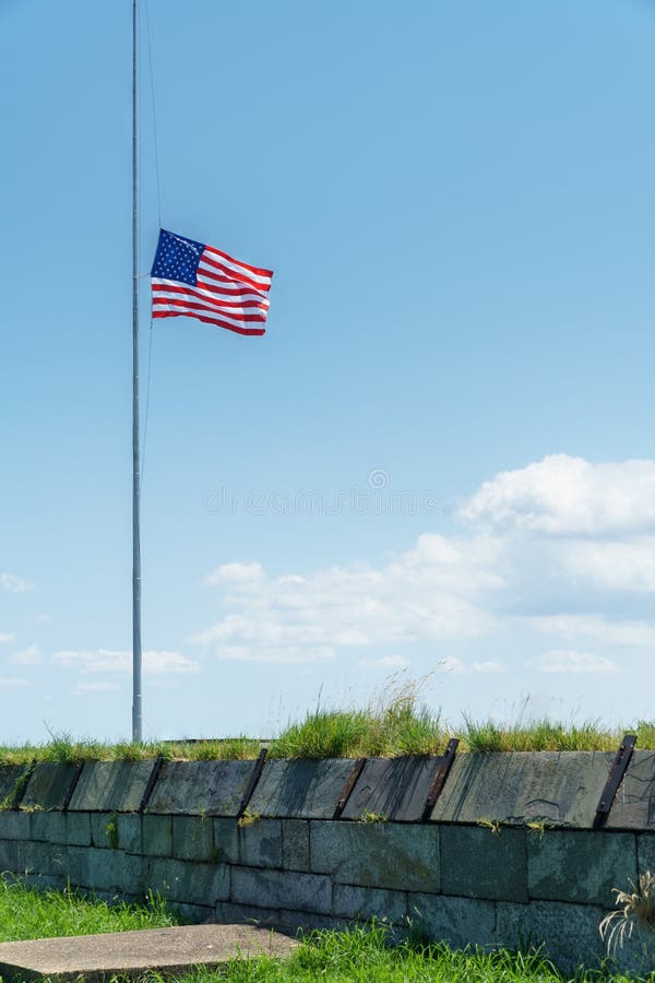 Flag at Fort Monroe stock image. Image of patriotism - 87453237