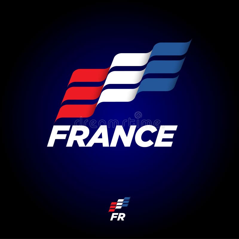 Flag of France. Flag Consist of White, Blue and Red Strips on Dark ...