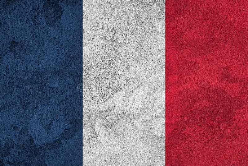 Flag of the France on a Grunge Texture. Stock Image - Image of ...