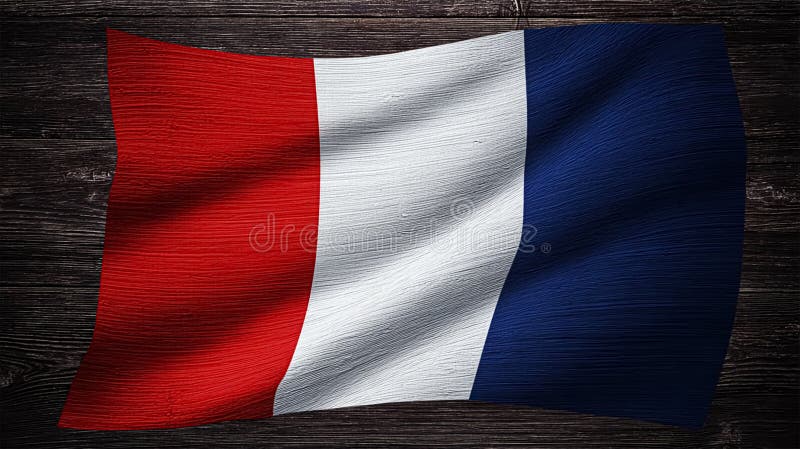 Flag of France on Satin Texture. Stock Illustration - Illustration of ...