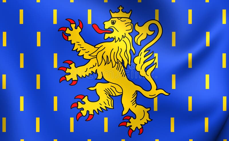 Flag of Franche-Comte, France. Stock Illustration - Illustration of ...