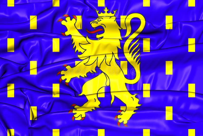 Flag of Franche-Comte Region, France. Stock Illustration - Illustration ...