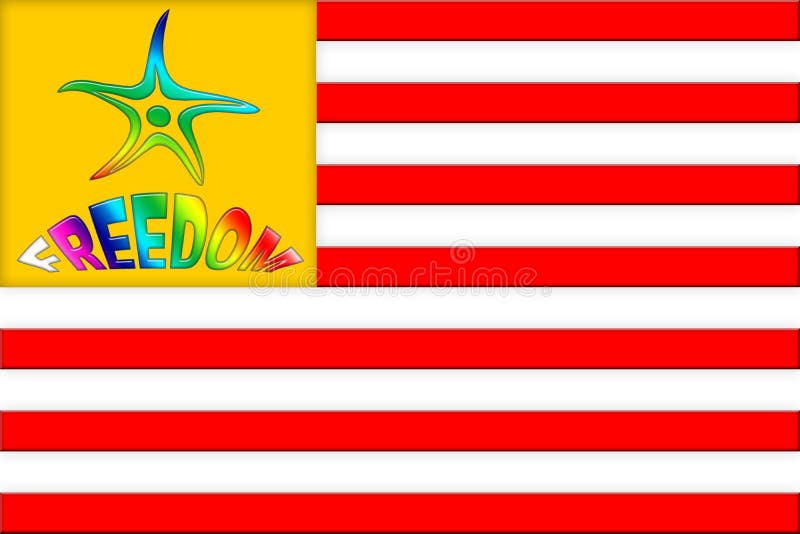 Flag of Freedom stock illustration. Illustration of fourth - 13151763