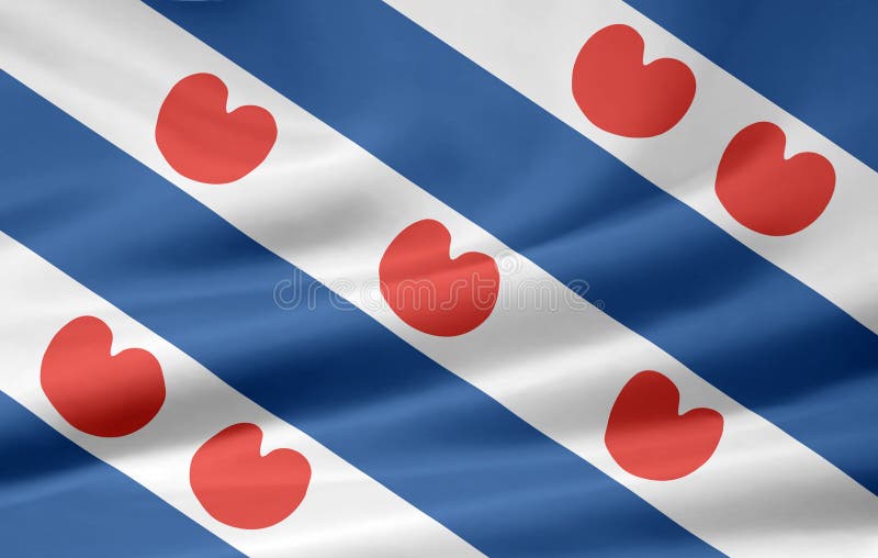 Flag of Friesland - Netherlands Stock Illustration - Illustration of ...