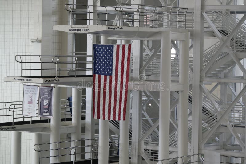 GA Tech pool editorial stock photo. Image of flag, tech - 61540083