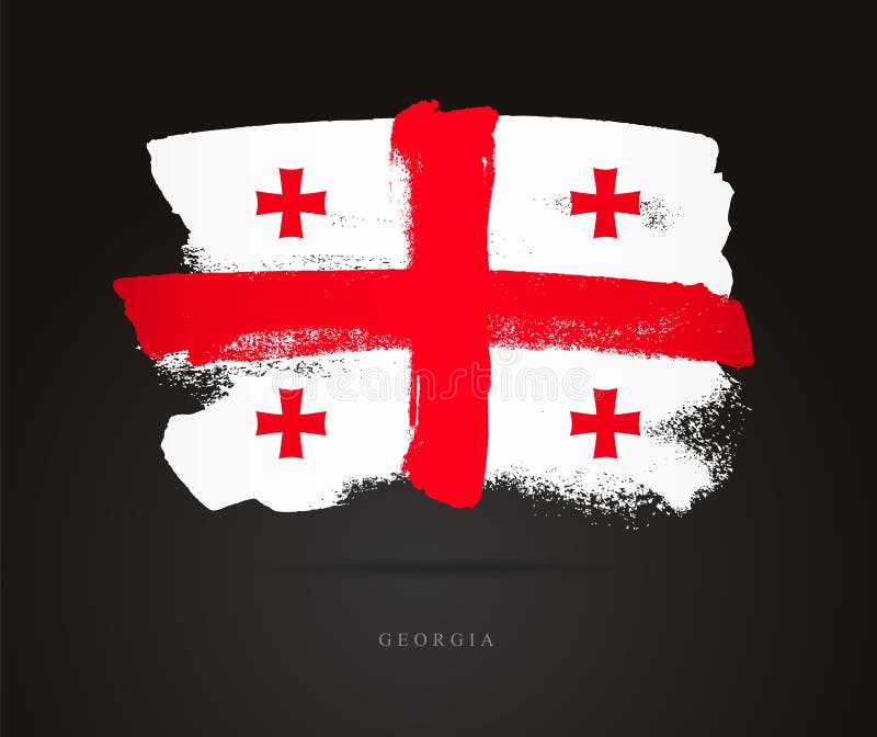 Flag of Georgia. Abstract Concept Stock Vector - Illustration of sign ...