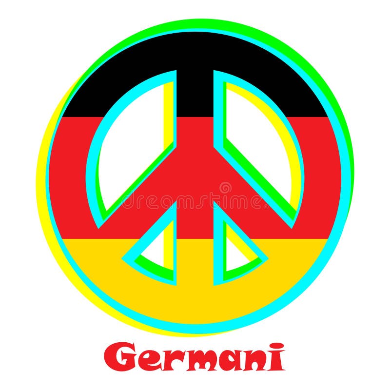 Flag of Germani As a Sign of Pacifism Stock Illustration - Illustration ...