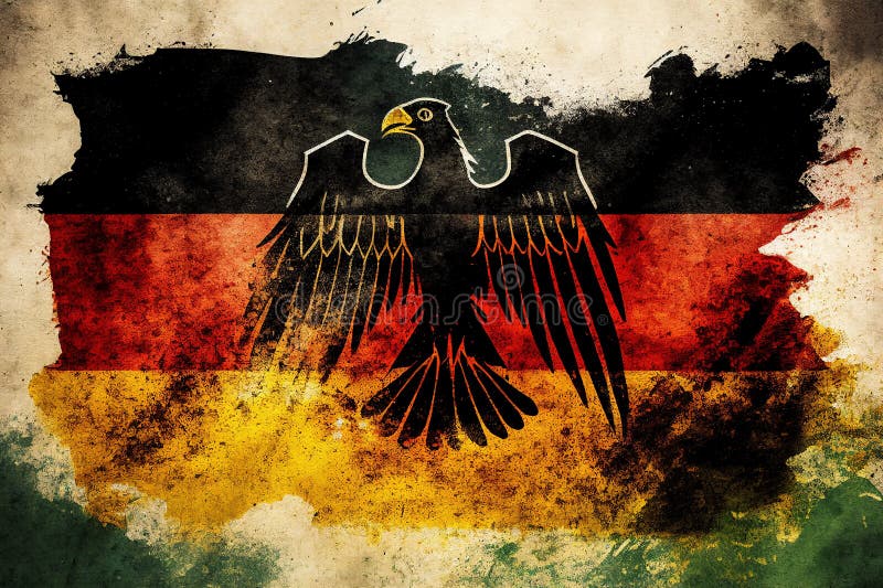 Flag of Germany Background with a Distressed Vintage Weathered Effect ...