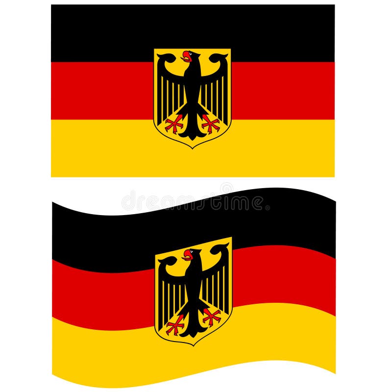 Flag of Germany with an Eagle. Flag of Germany. Waving Flag of Germany ...