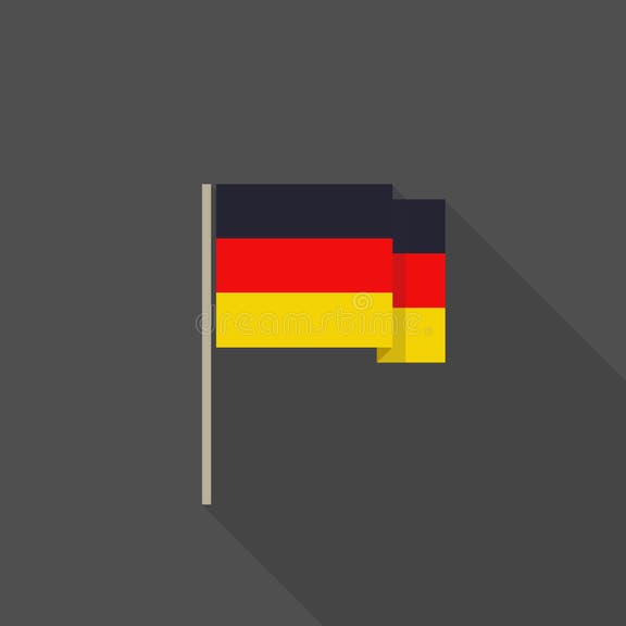 Flag of Germany Flat Icon, Vector Illustration Stock Illustration ...