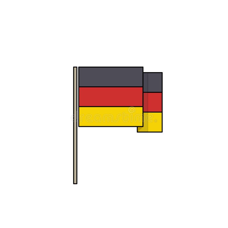Flag of Germany Icon, Vector Illustration Stock Illustration ...