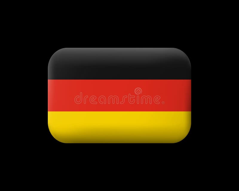 Flag of Germany. Matted Vector Icon and Button Stock Vector ...