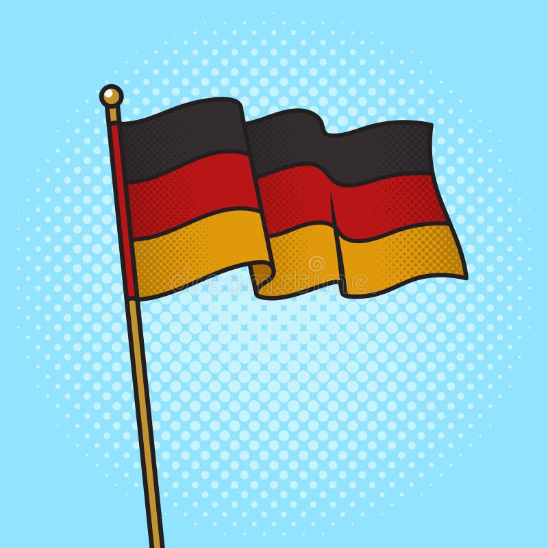Flag of Germany Pinup Pop Art Vector Illustration Stock Vector ...
