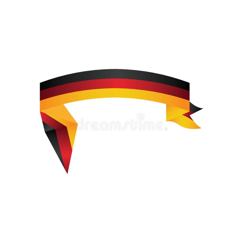 Germany Ribbon Flag Vector Template Design Illustration Stock Vector ...