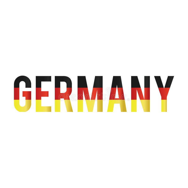 Germany text with map stock vector. Illustration of flag - 5083553