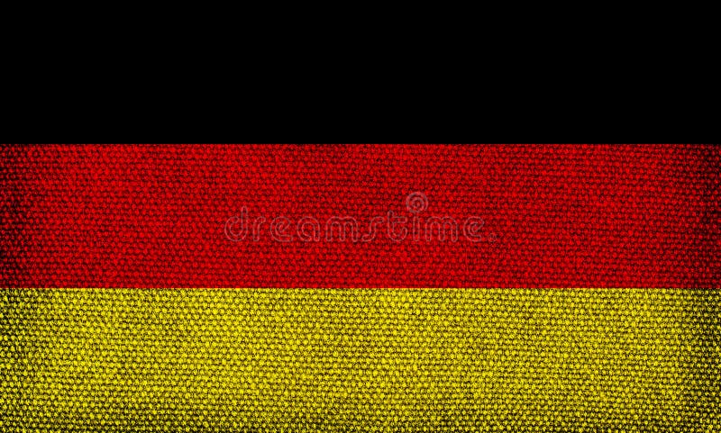 Flag of Germany with the Texture of Rough Fabric. Stock Image - Image ...