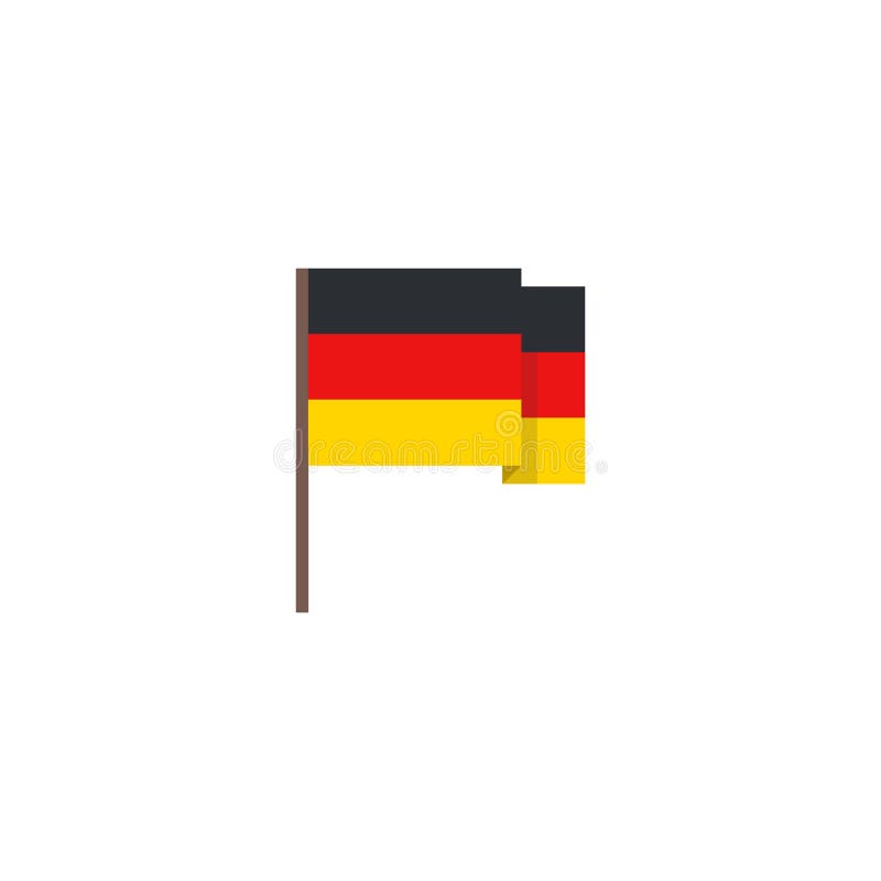 Flag of Germany Vector Icon Stock Vector - Illustration of black ...