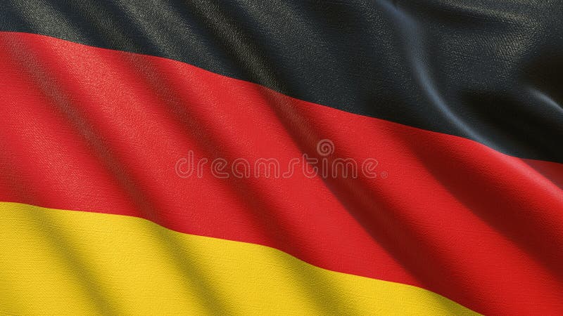Flag of Germany Waving in the Wind 3d-rendering Stock Photo - Image of ...