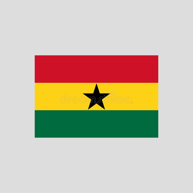 Flag of Ghana Color Line Element. Vector Element for Web Page Stock ...