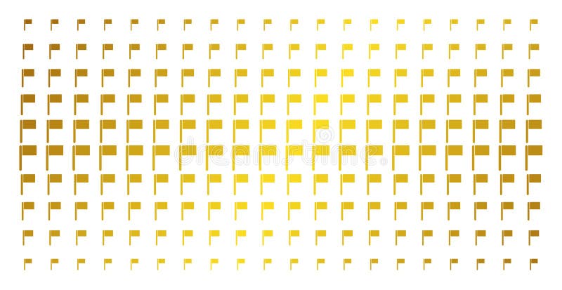 Flag Golden Halftone Grid stock vector. Illustration of icons - 120348380