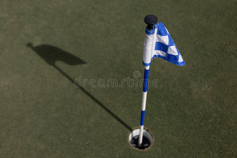 Flag on the Golf Course, Learning Course Stock Image - Image of hole ...