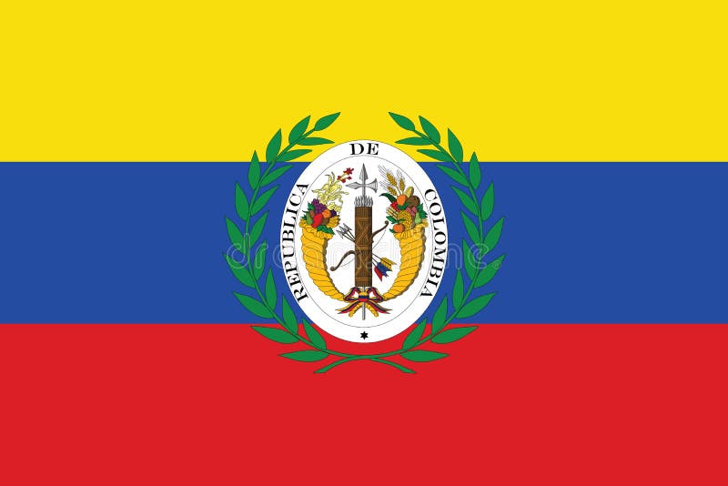 Gran Colombia or Great Colombia Historical Flag, 1819 - 1820 Stock ...