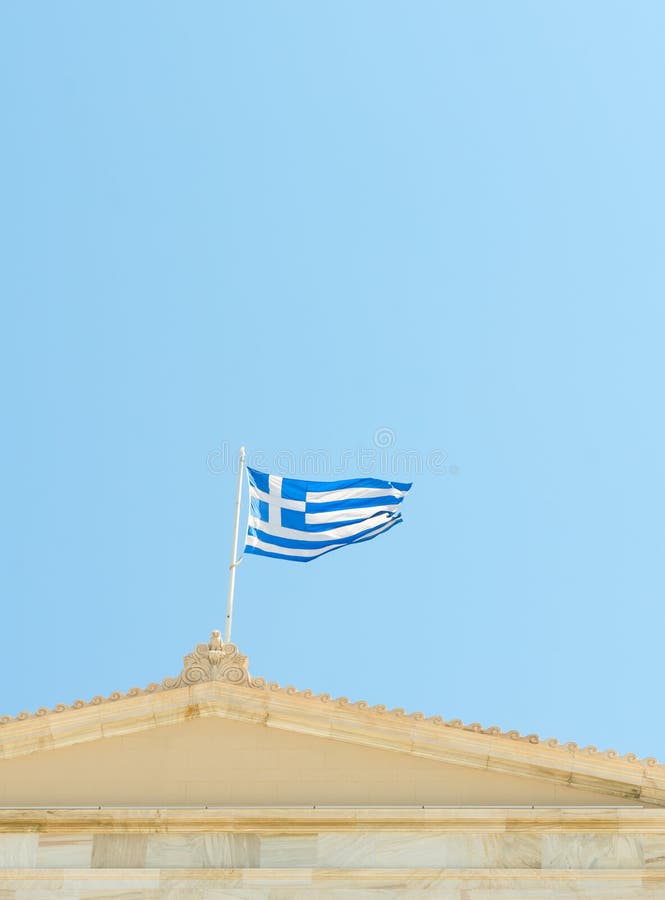 Flag of Greece stock image. Image of village, parliament - 99445913