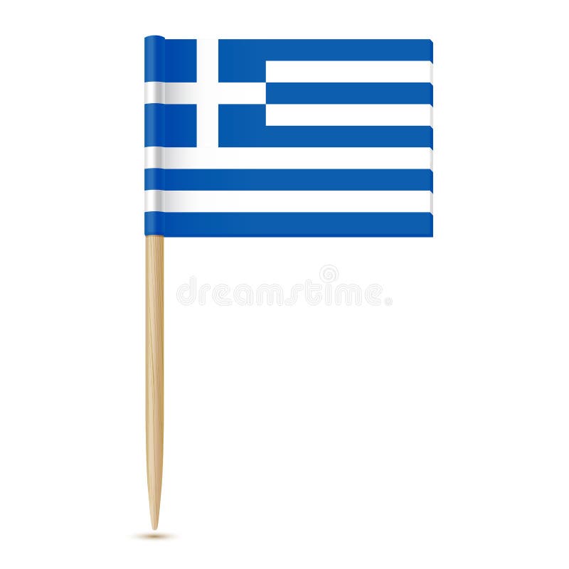 Flag of Greece. Flag Toothpick 10eps Stock Vector - Illustration of ...