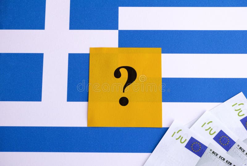 Flag Greece Question Mark Euro Banknotes Stock Photos - Free & Royalty ...