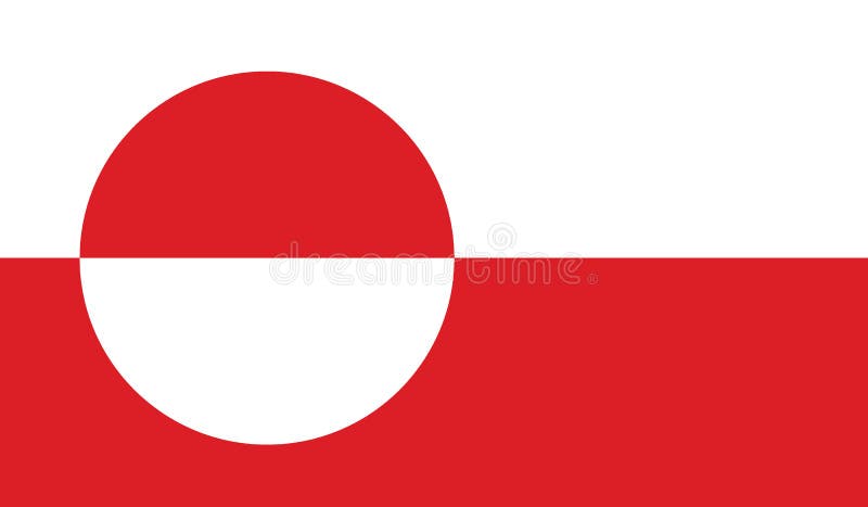 Flag of Greenland Icon Illustration Stock Illustration - Illustration ...