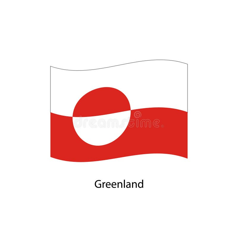 Flag of Greenland. Greenland Icon Vector Illustration Stock Vector ...