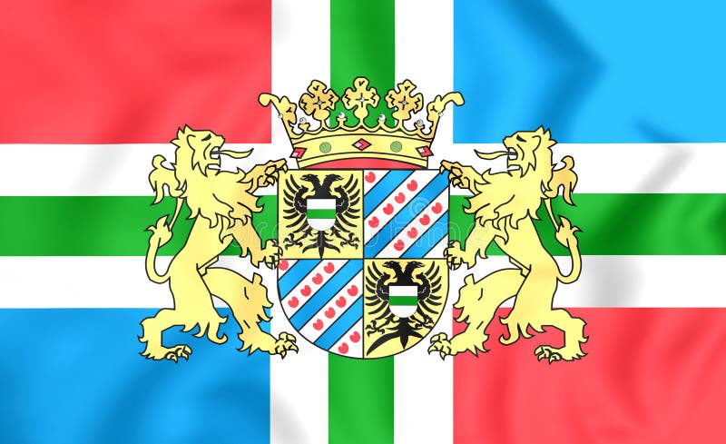 Flag of Groningen Province, Netherlands. Stock Illustration ...