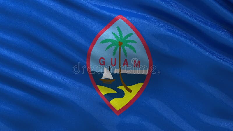 Flag of Guam seamless loop stock video. Video of guam - 43167983