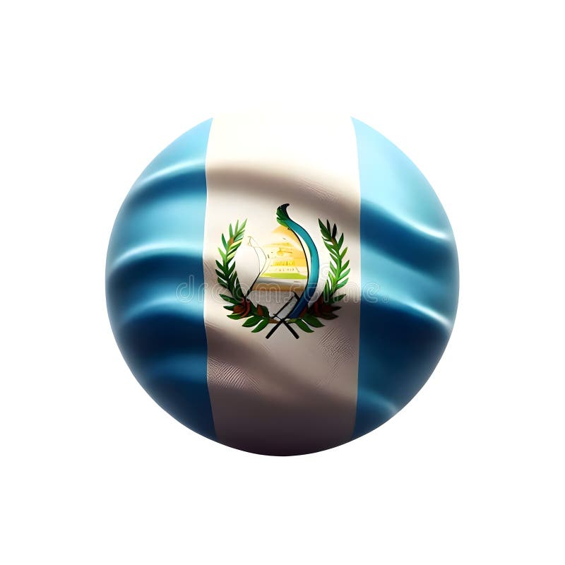 Flag of Guatemala in Round Shape Stock Image - Illustration of games ...