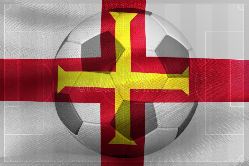 Flag of Guernsey with a Soccer Ball. Stock Photo - Image of guernsey ...