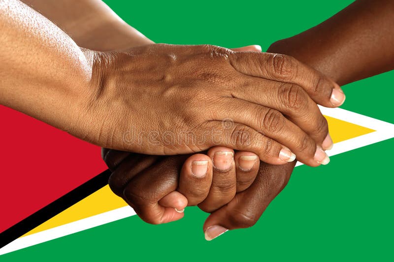 Flag of Guyana, Intergration of a Multicultural Group of Young People ...